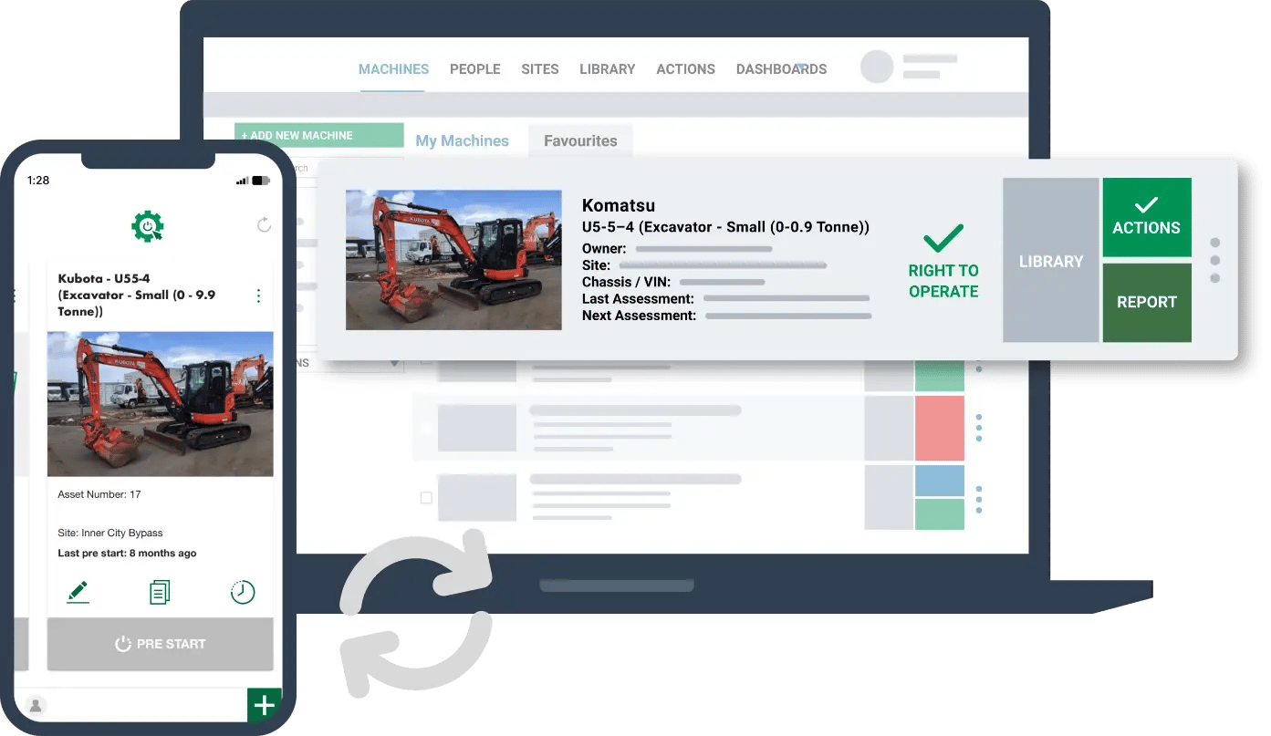 Free, digital pre start checklist | Ideagen Plant Assessor