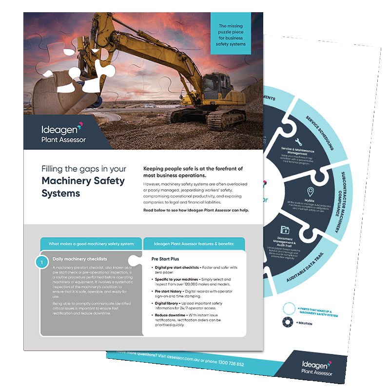 Machinery Safety System Guide | Ideagen Plant Assessor